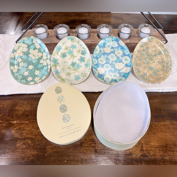 Pottery Barn | Dining | Pottery Barn Easter Floral Eggs Plates | Poshmark